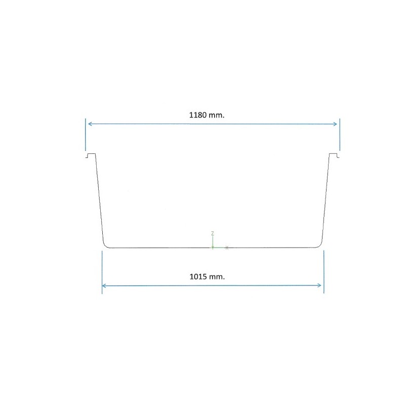 Bassin préformé rectangulaire QUADRA C3 - 365 L, 1m18 - Le Monde du Bassin