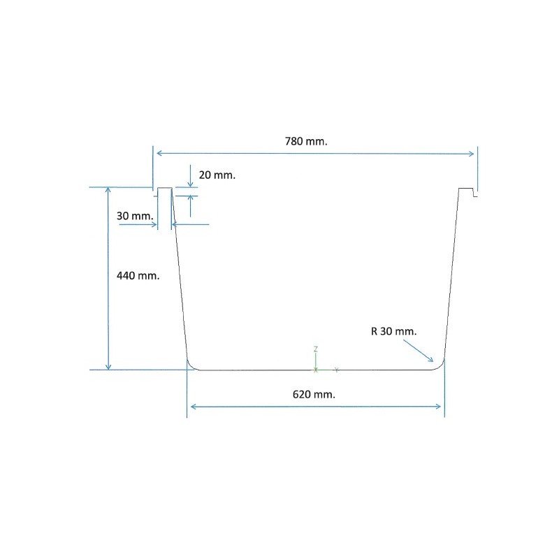 Bassin préformé rectangulaire QUADRA C3 - 365 L, 1m18 - Le Monde du Bassin