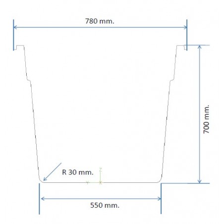Bassin préformé rectangulaire QUADRA C1 - 520 L, 1m18 - Le Monde du Bassin