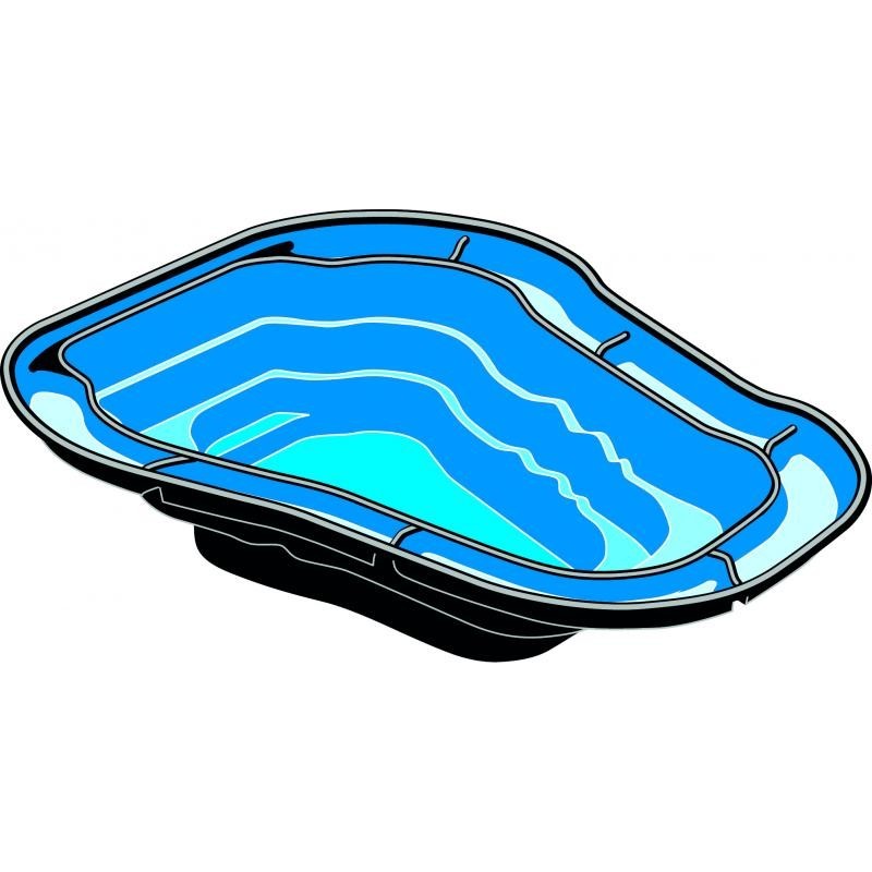 Bassin de jardin préformé OCEAN I - 1500L longueur 2m30 - Le Monde du ...